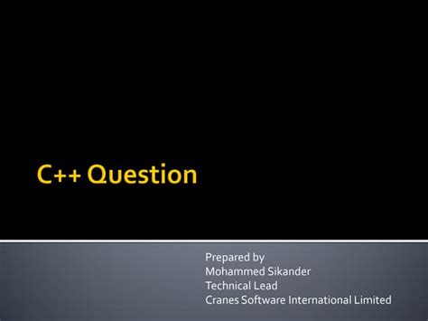 Static And Const Members Ppt