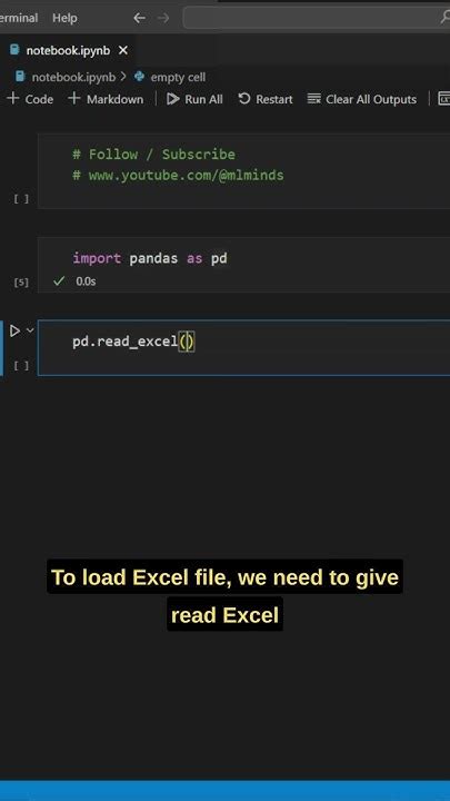 Loading Excel Data Into Python Using Pandasa Quick Guide Shorts Coding Programming Youtube
