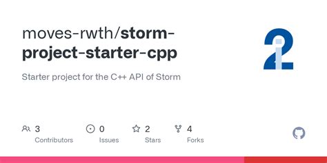 Github Moves Rwthstorm Project Starter Cpp Starter Project For The C Api Of Storm
