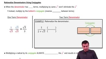 Rationalizing Denominators Using Conjugates Channels For Pearson