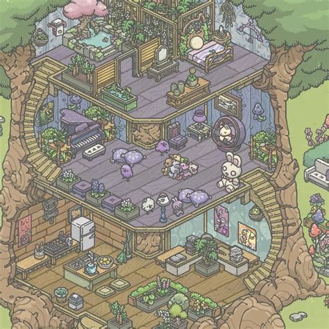 Updated Treehouse Layout 🐰 Tree House Layout Cozy