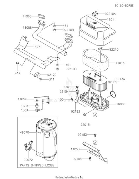 Kawasaki Fh430v Fs21 4 Stroke Engine Fh430v Parts Diagrams