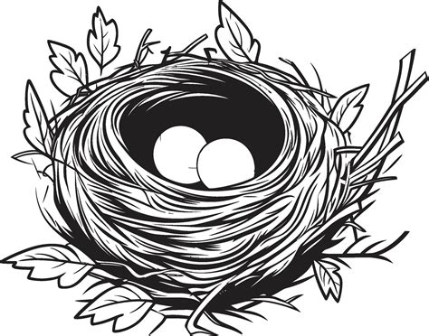 Artistic Nesting Black Vector Bird Nest Symbol Crafted Comfort In Black Bird Nest Icon 32755062