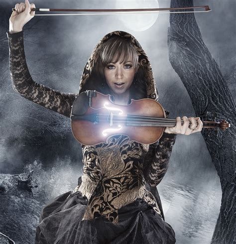 Hd Wallpaper Look Night The Moon Violin Music Lindsey Stirling