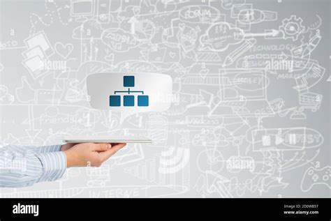 Man Presenting Interface Application Stock Photo Alamy