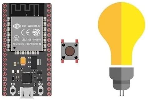 Light Up A Lamp Connected To Esp32 Using The Push Button