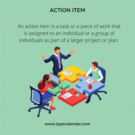 Free Printable Action Item Templates Achieve Success With Organized