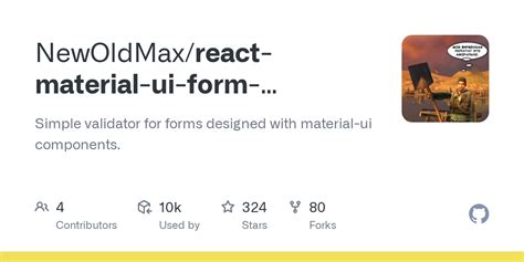 Github Newoldmaxreact Material Ui Form Validator Simple Validator For Forms Designed With