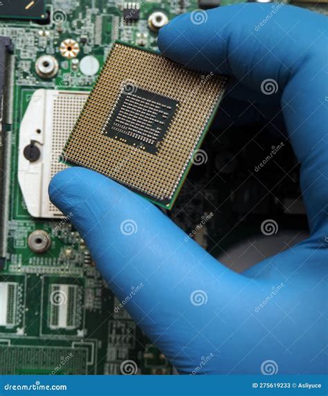 Printed Circuit Board With Removed Cpu Stock Image Image Of Card Central 275619233