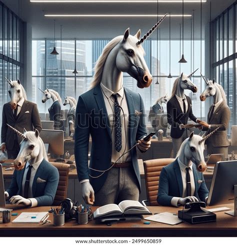 Unicorns Office Unicorns Suits Costumes That Ai Generated Image