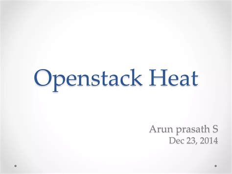 openstack heat ppt