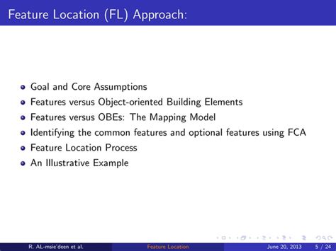 Feature Location In A Collection Of Software Product Variants Using Formal Concept Analysis Ppt