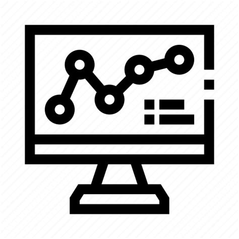 Line Chart Graph Statistics Trends Plotting Analysis Icon