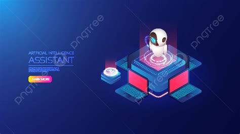 Isometric Artificial Intelligence Ai Robotic Database Vector Ai Robotic Database Png And