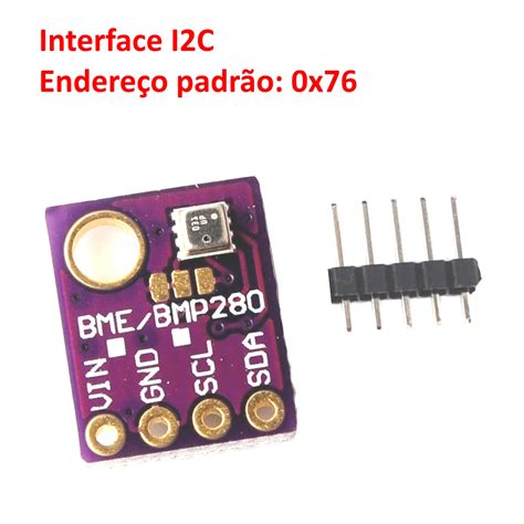 Sensor De Pressão Bme280 Temperatura Umidade Arduino E Cia