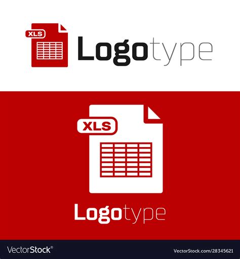 Red Xls File Document Download Xls Button Icon Vector Image