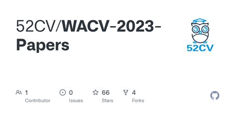 Wacv 2023 Papersreadmemd At Main · 52cvwacv 2023 Papers · Github