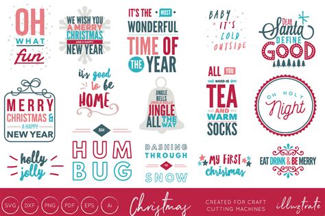 Christmas Quotes Bundle Graphic By Illuztrate · Creative Fabrica
