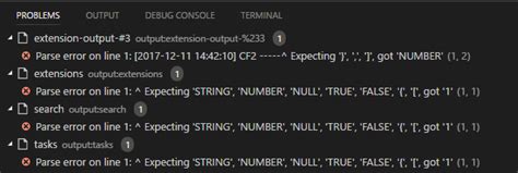 Parse Errors For Output · Issue 40051 · Microsoftvscode · Github