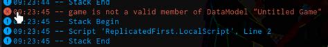game is not a valid member of datamodel untitled game scripting