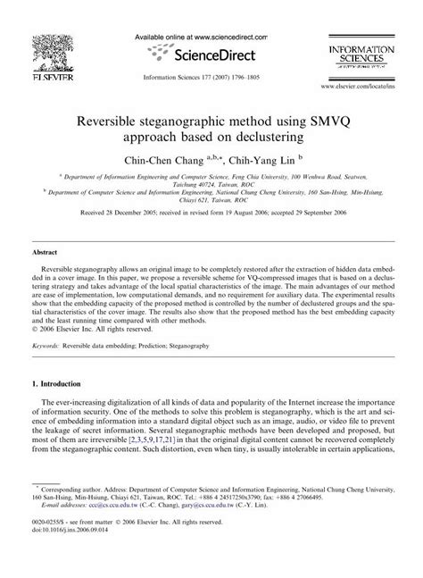 pdf reversible steganographic method using smvq approach based on