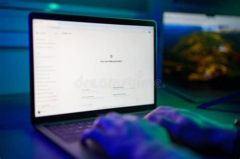 Developer Working With Chatgpt Ai Chatbot On Laptop Computer Screen Editorial Photography