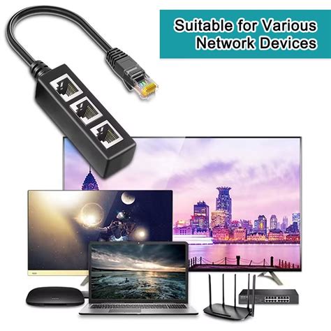 Buy Tomjoy Rj45 Ethernet Splitter Cable Vienon Rj45 Y Splitter Adapter