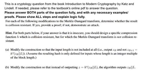 Solved This Is A Cryptology Question From The Book