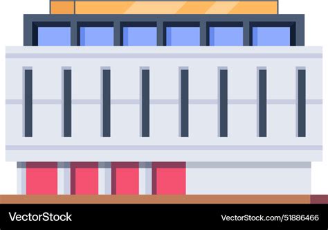 weba well designed isometric icon of mall exterior