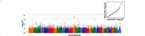 Manhattan Plot Of Genome Wide Association Study Of PC Modeled With Sex Download Scientific