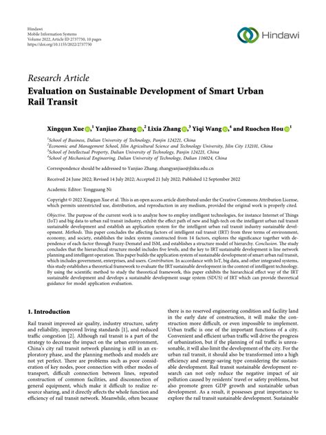 Pdf Evaluation On Sustainable Development Of Smart Urban Rail Transit