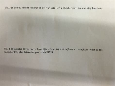 solved find the energy of g t e t u t e 5t u t
