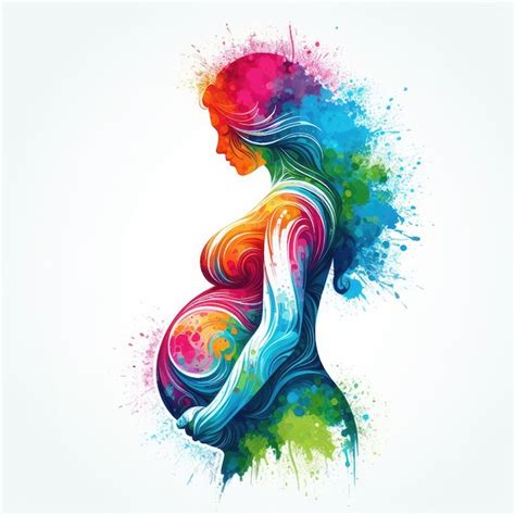 Premium Photo Chromatic Maternity Abstract Pregnant Women Expressions