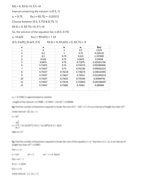 SOLUTION Numerical Methods Solving Equations Studypool