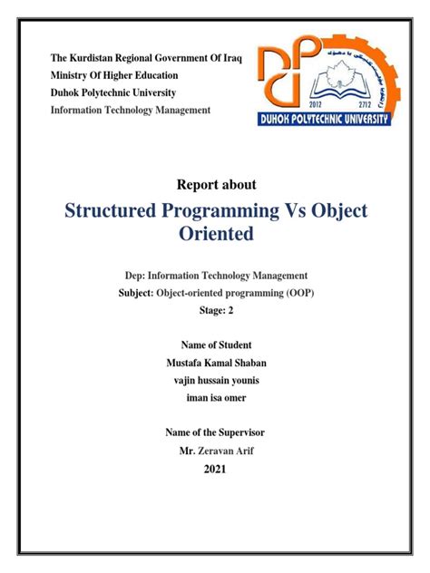 Structured Programming Vs Object Oriented Pdf Object Oriented