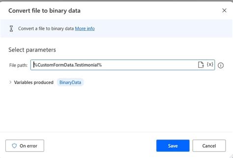 Argument Body Must Be Binary Power Automate Desktop Error