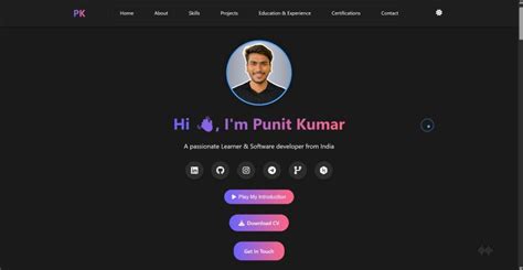 webdev portfolio codingjourney punit kumar