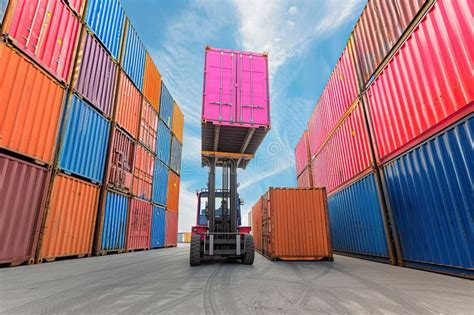 A Large Loader Performs Loading And Unloading Operations At The