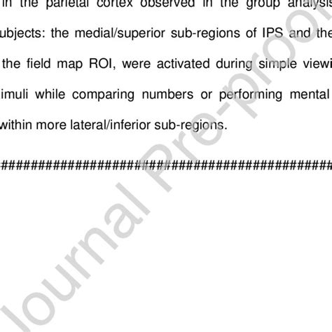 Regions Within The Intraparietal Cortex Recruited For Visual Processing