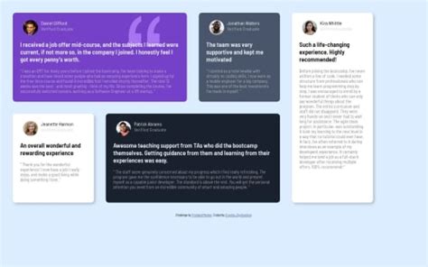 Frontend Mentor Testimonial Grid Section Using Css Grid Solution Coding Challenge Solution