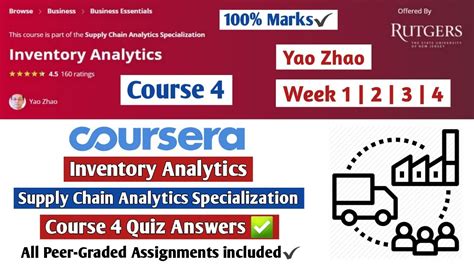 Inventory Analytics Coursera Supply Chain Analytics Specialization Course 4 Quiz Answers
