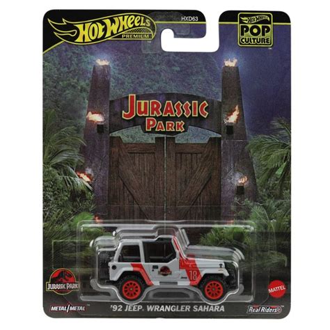 Hot Wheels 2025 Premium Pop Culture Jurassic Park 92 Jeep Wrangler