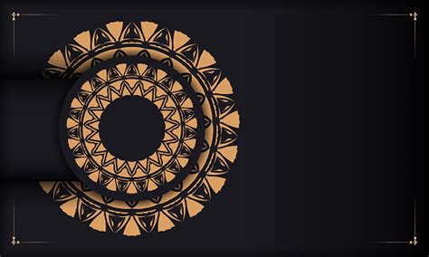 오렌지 패턴의 검은 색으로 인쇄 디자인 엽서를위한 고급스러운 템플릿 텍스트와 빈티지 장식을위한 장소와 초대 카드의 벡터 준비 0