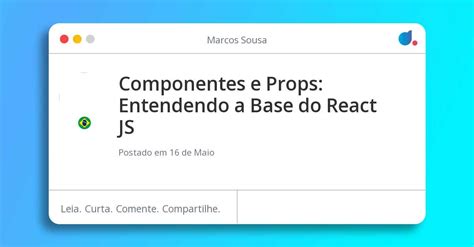 Componentes E Props Entendendo A Base Do React JS