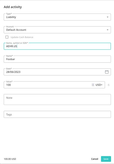 Bug Unable To Save Liability · Issue 2107 · Ghostfolioghostfolio
