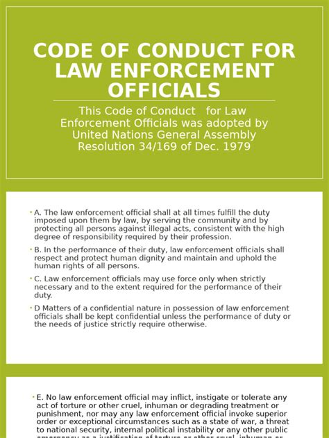 Code Of Conduct For Law Enforcement Officials1731235857600 Pdf