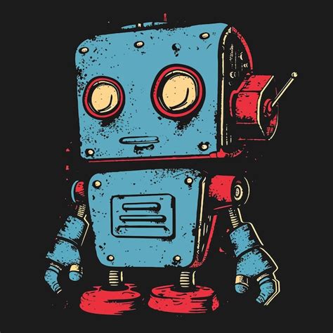 Premium Vector Cute Robot Illustration