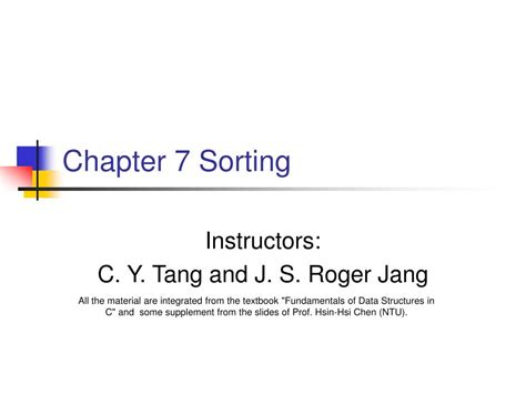 ppt chapter 7 sorting powerpoint presentation free download id 5487125