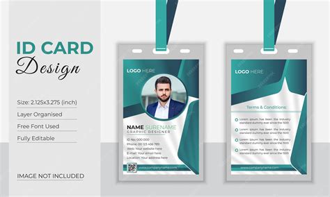 Premium Vector Id Card Layout Design