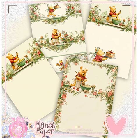 Papéis De Carta Ursinho Pooh 4 Modelos Shopee Brasil